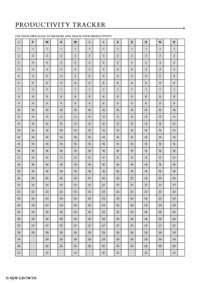 Daily Productivity Tracker Printable | Pefect for Students ...