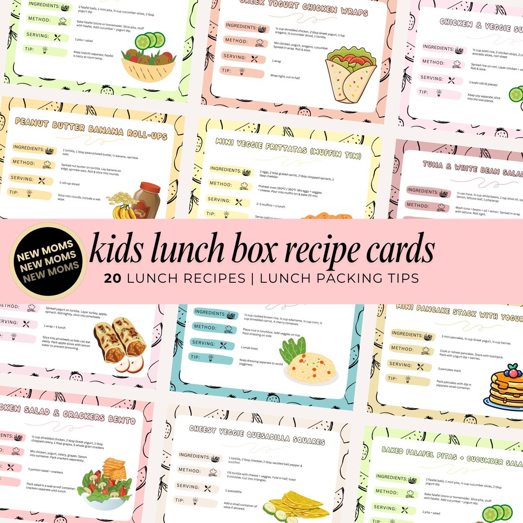 Kids Lunch Box Recipes & Planner: 20 Healthy School Lunch Ideas ...