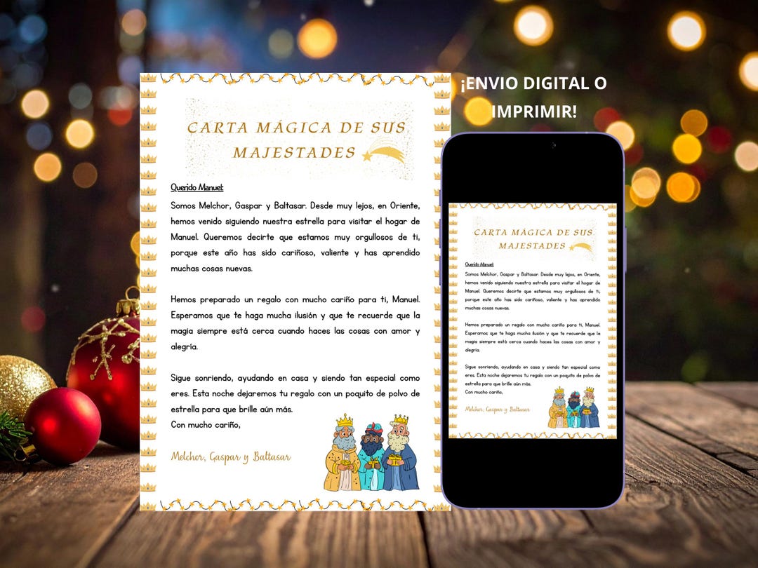 Carta de los Reyes Magos para Niños Editable | Plantilla Personalizada ...