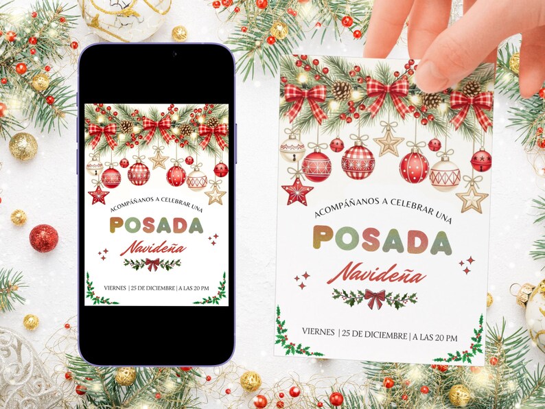 Editable Christmas Posada Invitation | Spanish | Printable or Digital ...