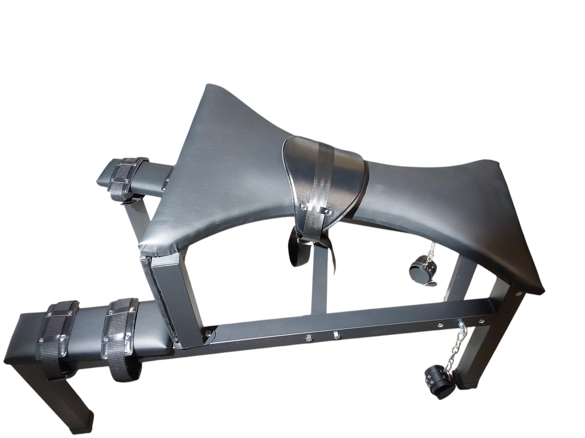 BDSM Spanking Bench, Carbon Steel Frame, Black Vinyl, With Cuffs ...