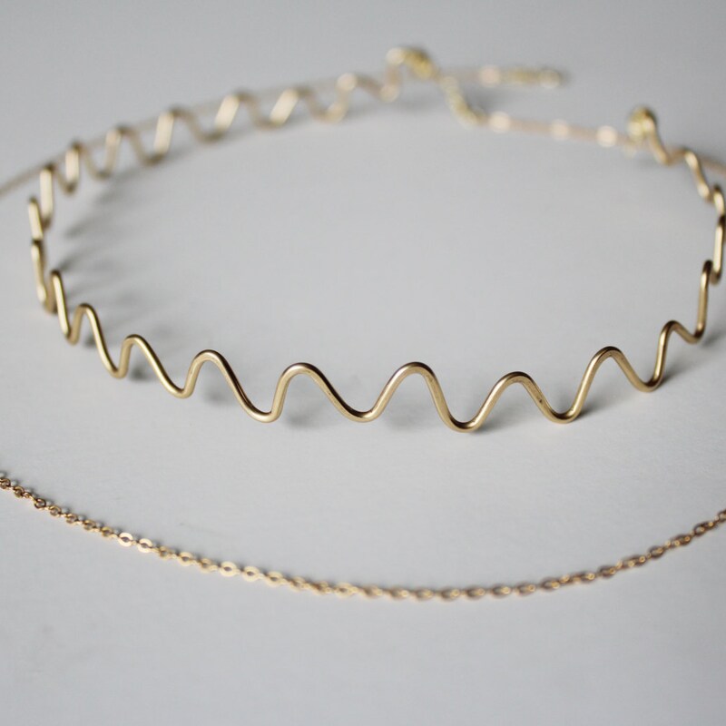 Zig Zag Necklace - Etsy