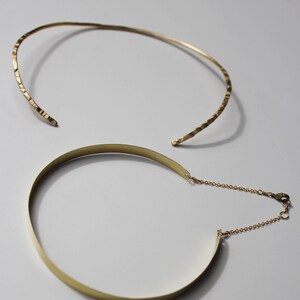 Hammered Gold Choker SET (2 Chokers) - Etsy
