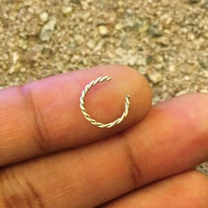 Twisted Sterling Silver Nosering (faux Septum, Pierced Ring) - Etsy