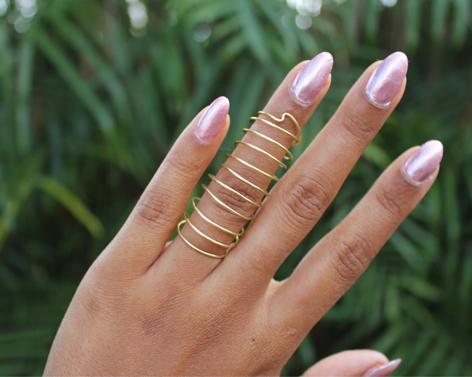 Brass Full Finger Coil Ring - Etsy