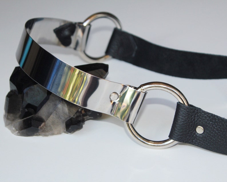 Silver and Black Leather Leg Garter Harness - Etsy