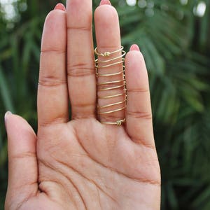 Brass Full Finger Coil Ring - Etsy