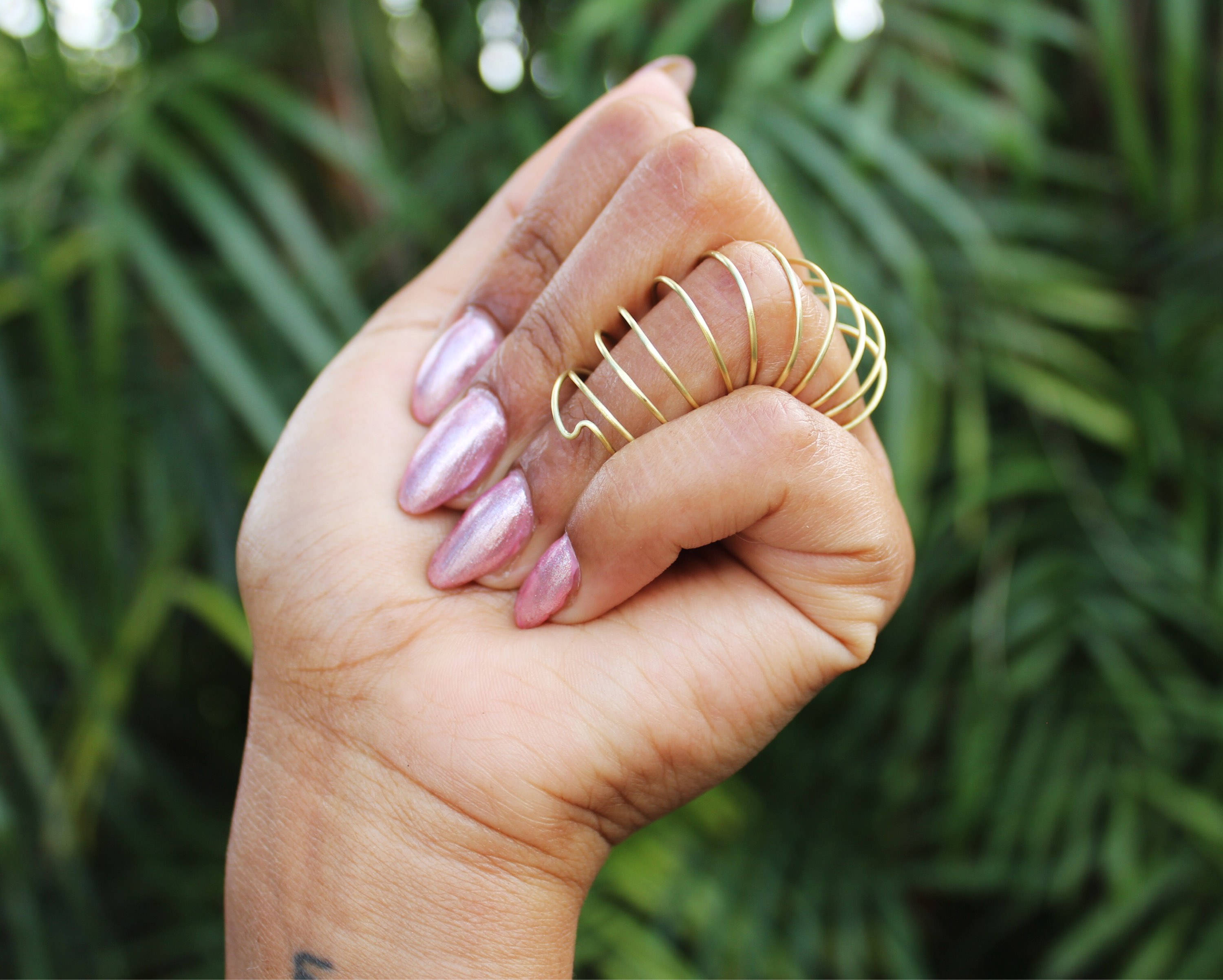 Brass Full Finger Coil Ring - Etsy