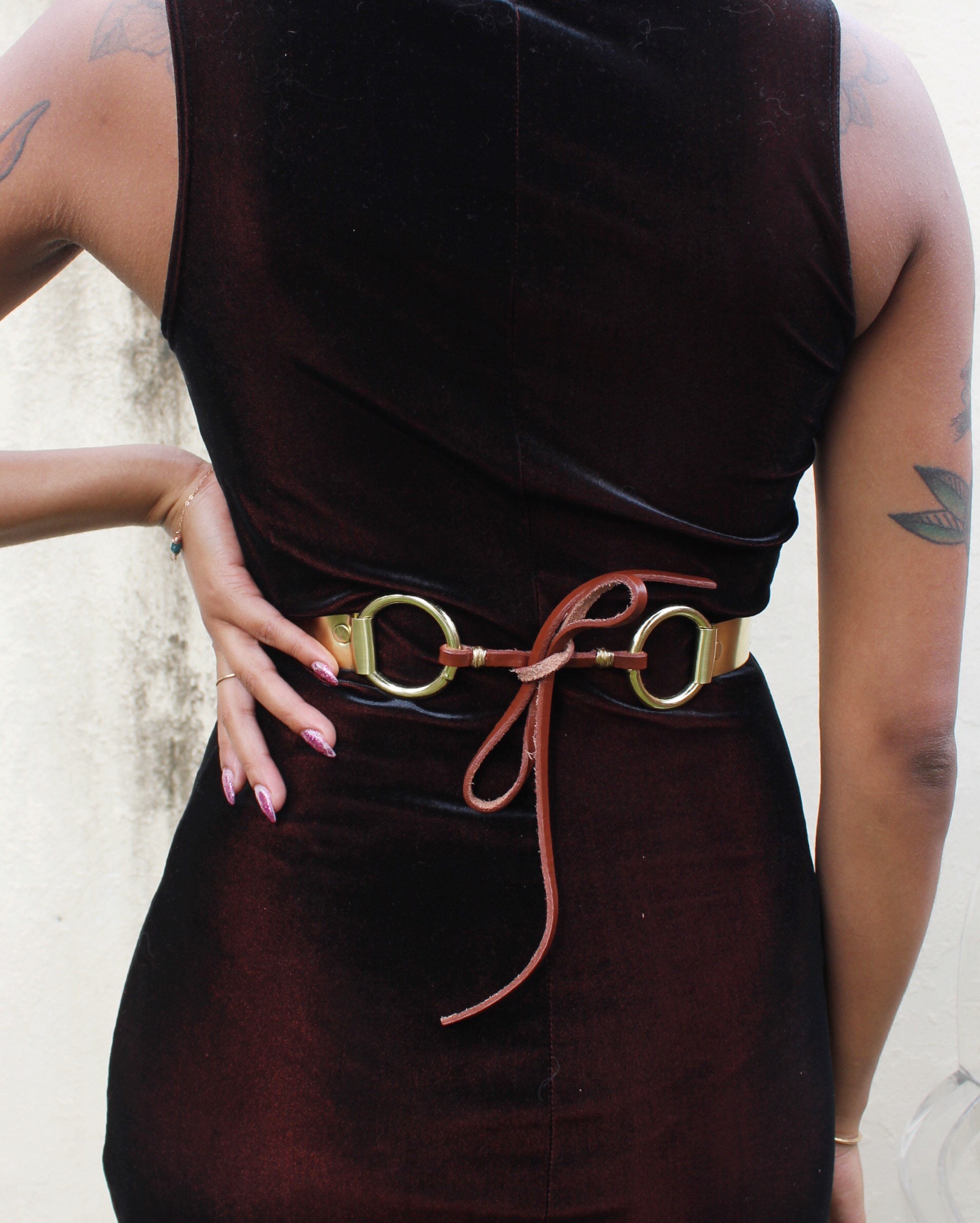 Gold O-ring Belt Metal Cinch Tie Belt one Size Fits Most | Etsy