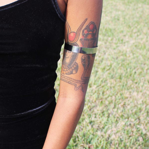 Silver Arm Cuff - Etsy
