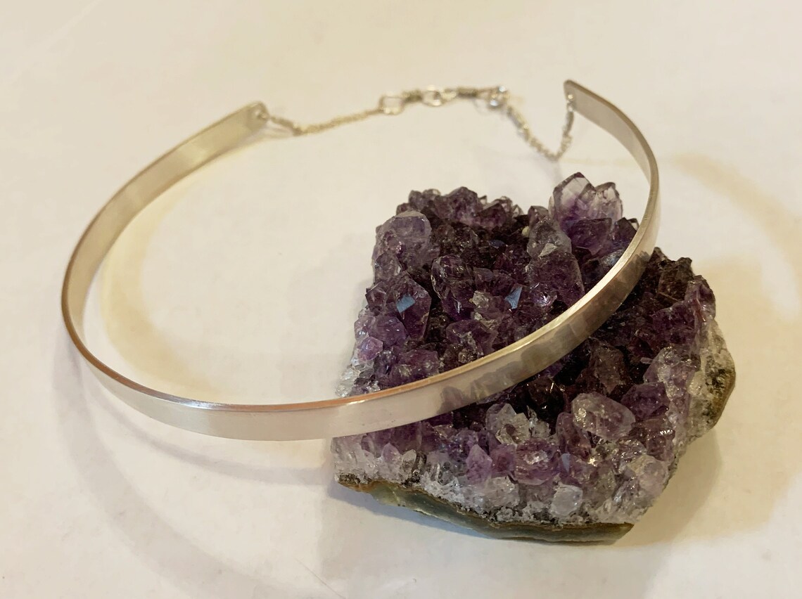 90's Style Very Thin Metal Choker Necklace gold & Silver - Etsy New Zealand