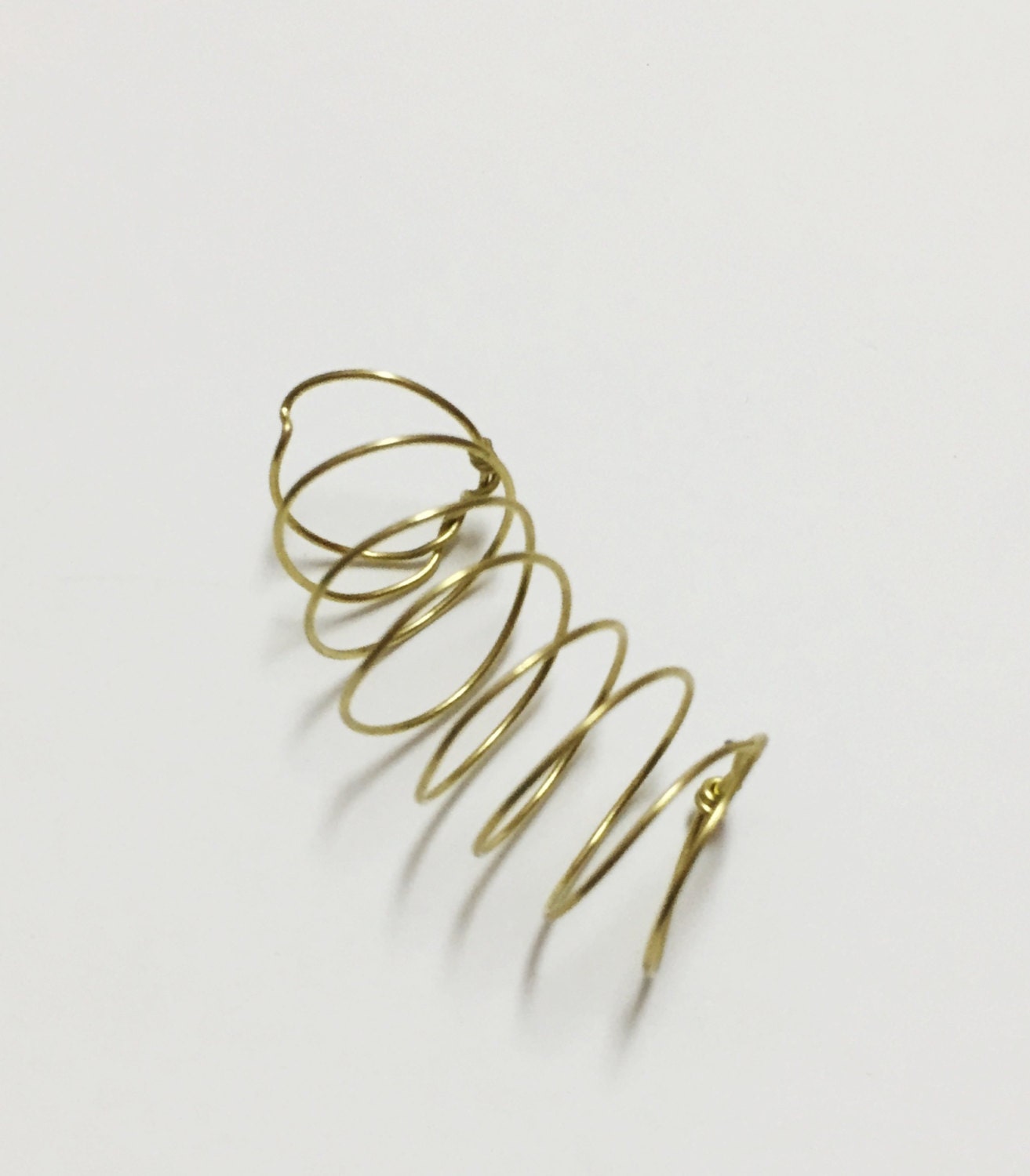 Brass Full Finger Coil Ring - Etsy