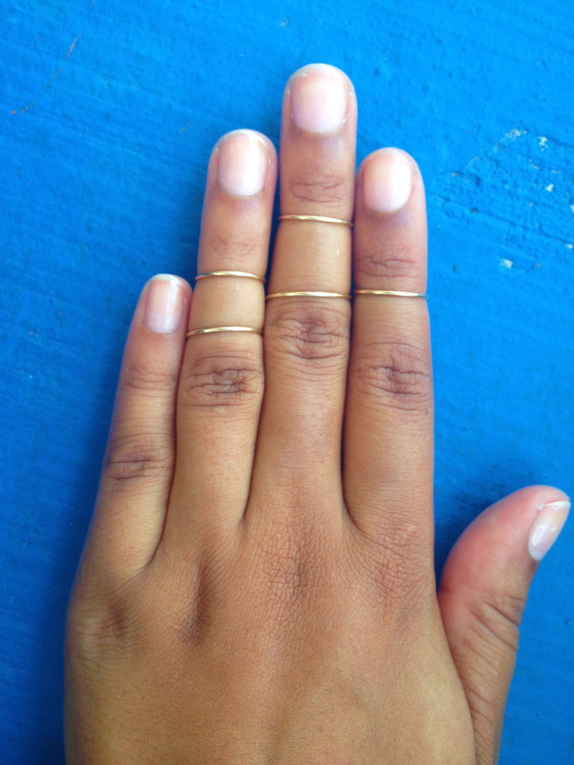 Simple Gold Midi Ring SET OF THREE | Etsy