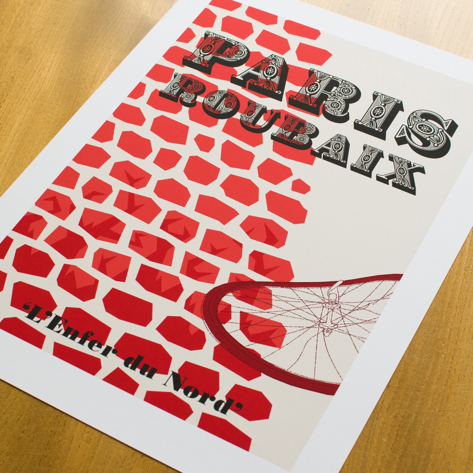 Cycling Poster Paris-roubaix Print Monuments Cycling Art | Etsy