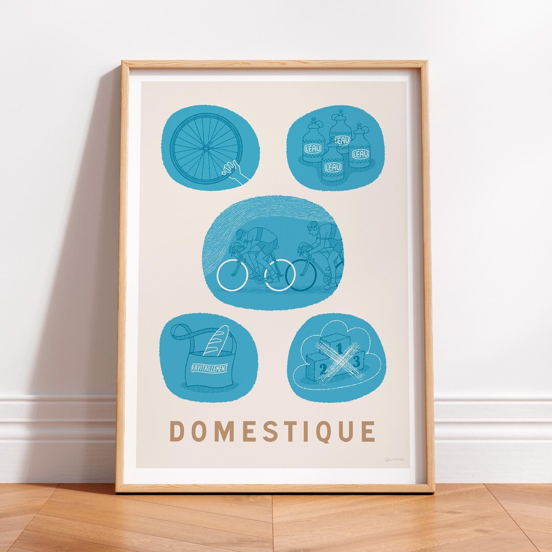 Cycling Terminology Art Print, Illustrative Cycling Wall Art ...