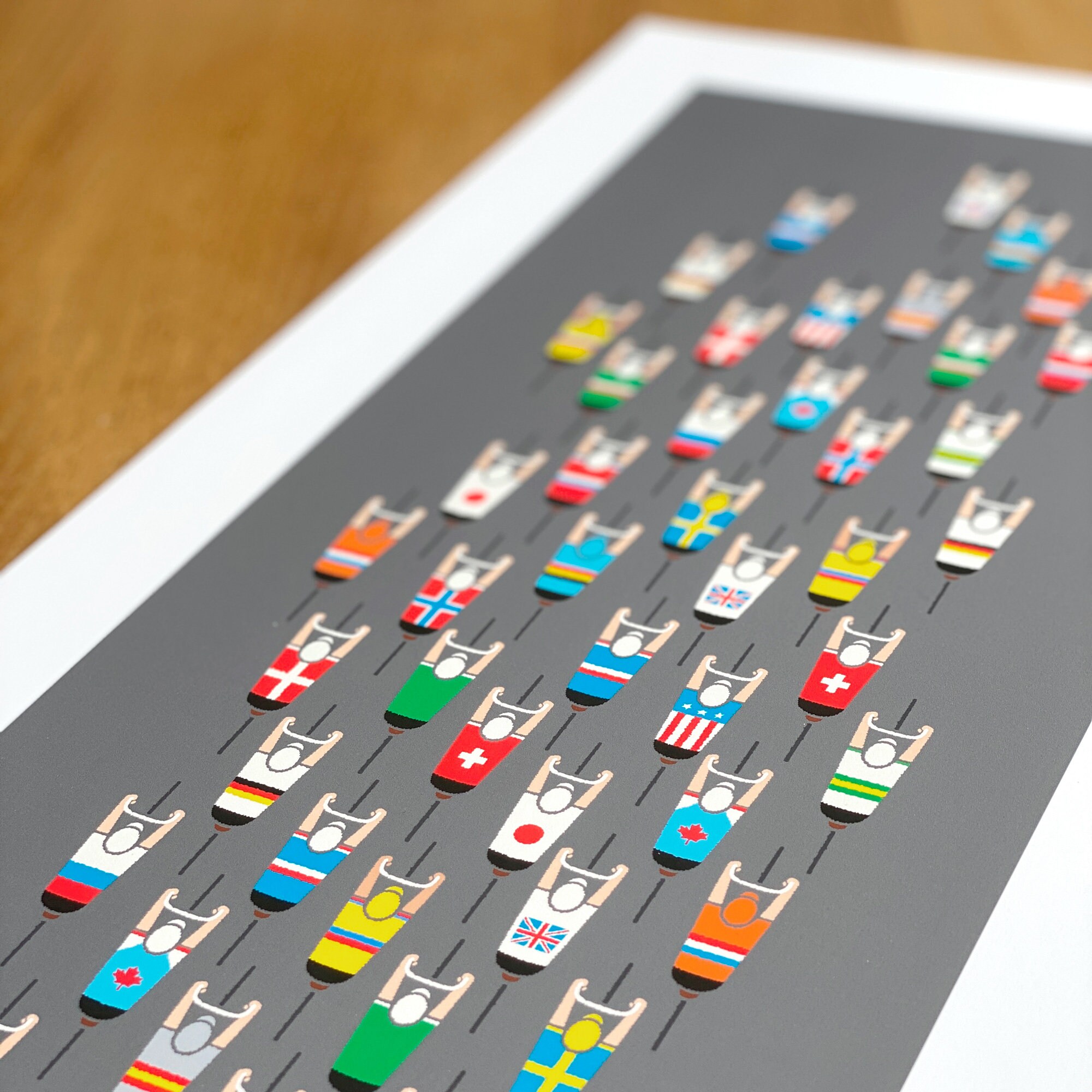 Peloton Cycling Poster Cycling Art Print World Road Race - Etsy UK