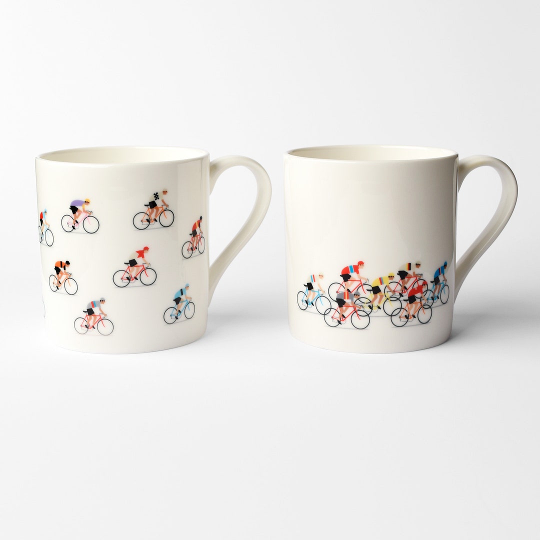 Mugs for Cyclists Set of Two Bicycle Coffee Mugs Cycling - Etsy