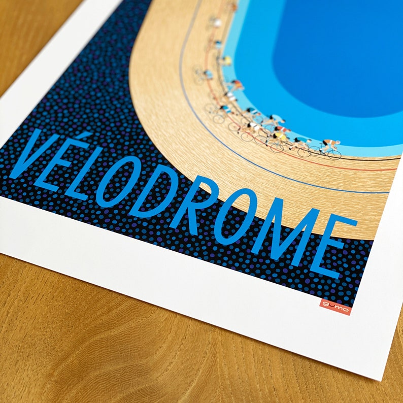 Cycling Velodrome Racing Art Print, Indoor Cycle Event Poster, Track ...