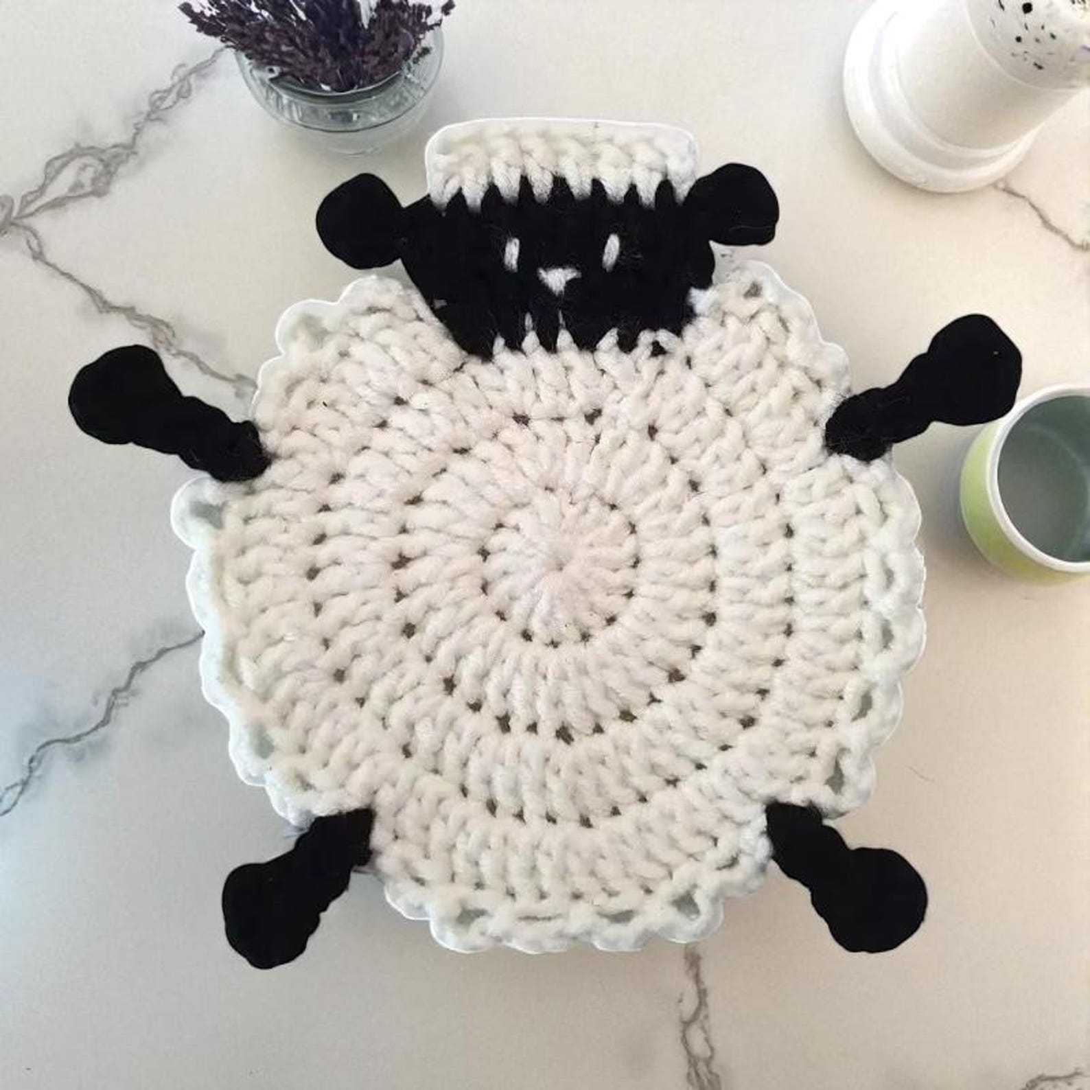 Handmade Crochet Animal Coaster – Turtle Tea Cup Insulation Pad - Etsy