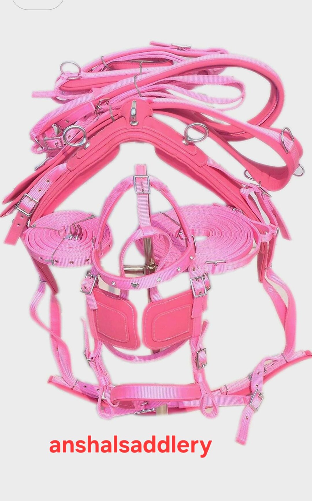 Nylon Single Horse Driving Harness Set Carriage Padded Full Cob Pony - Etsy