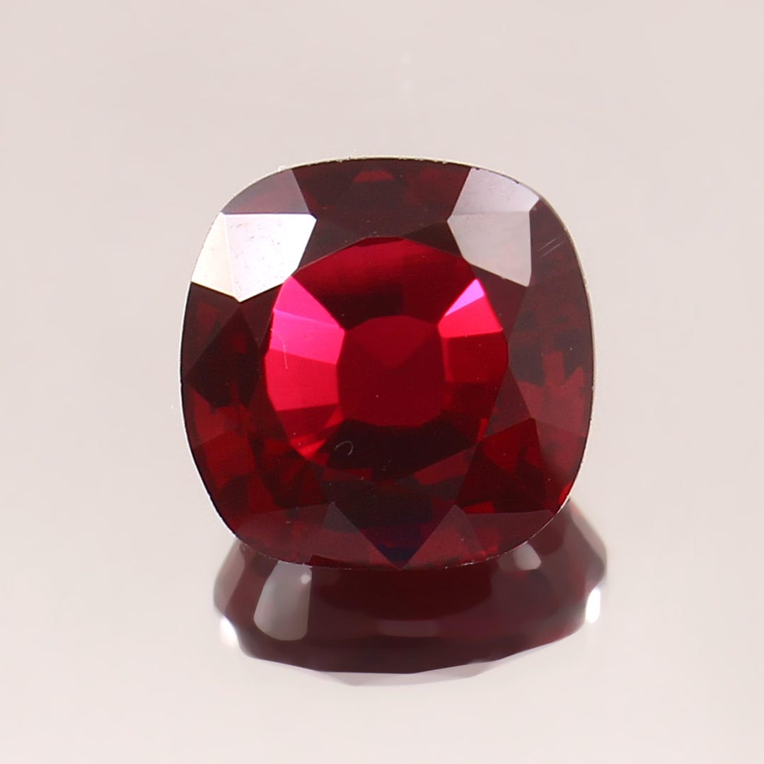 Vivid Pigeon Blood Red Ruby – 11.5mm Cushion Cut Gemstone - Etsy