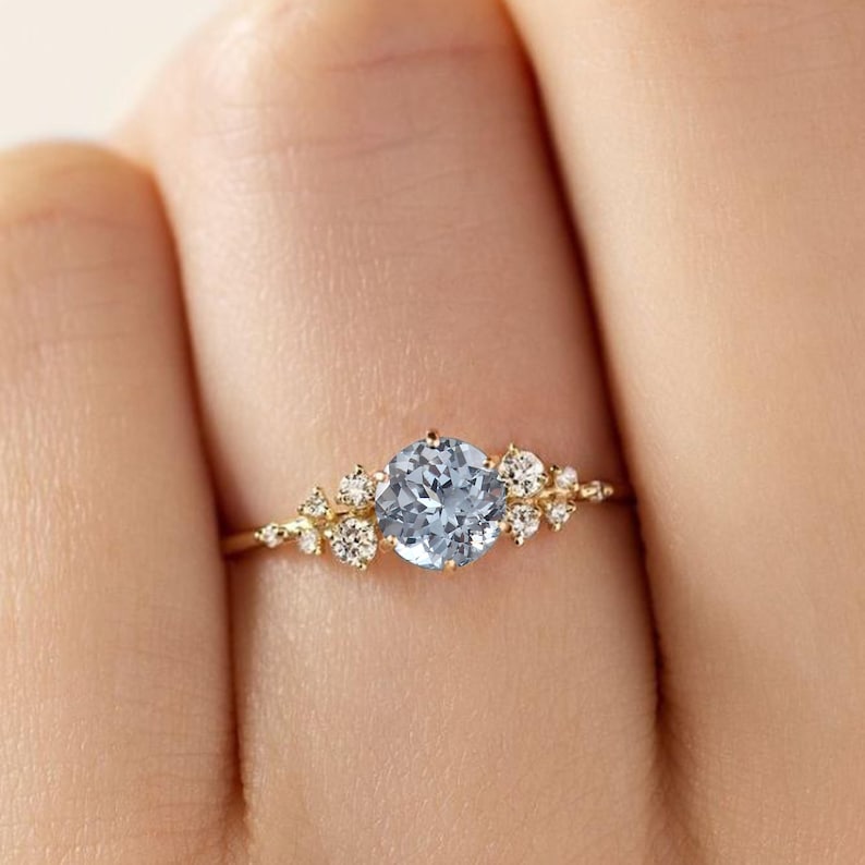 Spinel Ring - Gold Plated Sterling Silver With CZ Accents - Etsy