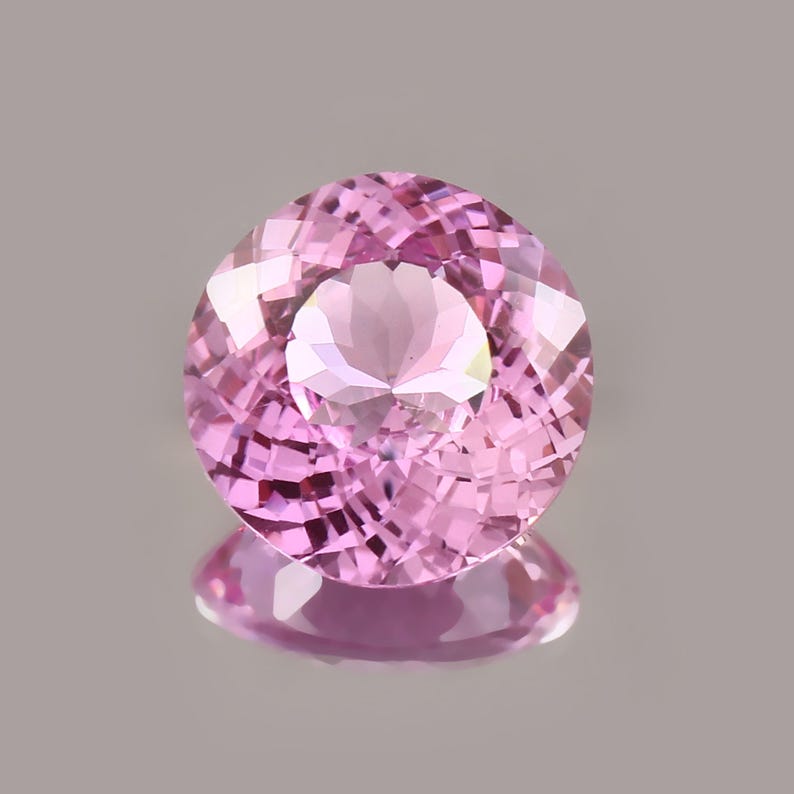 Ceylon Pink Sapphire – 17mm Round Cut Gemstone for Fine Jewelry - Etsy