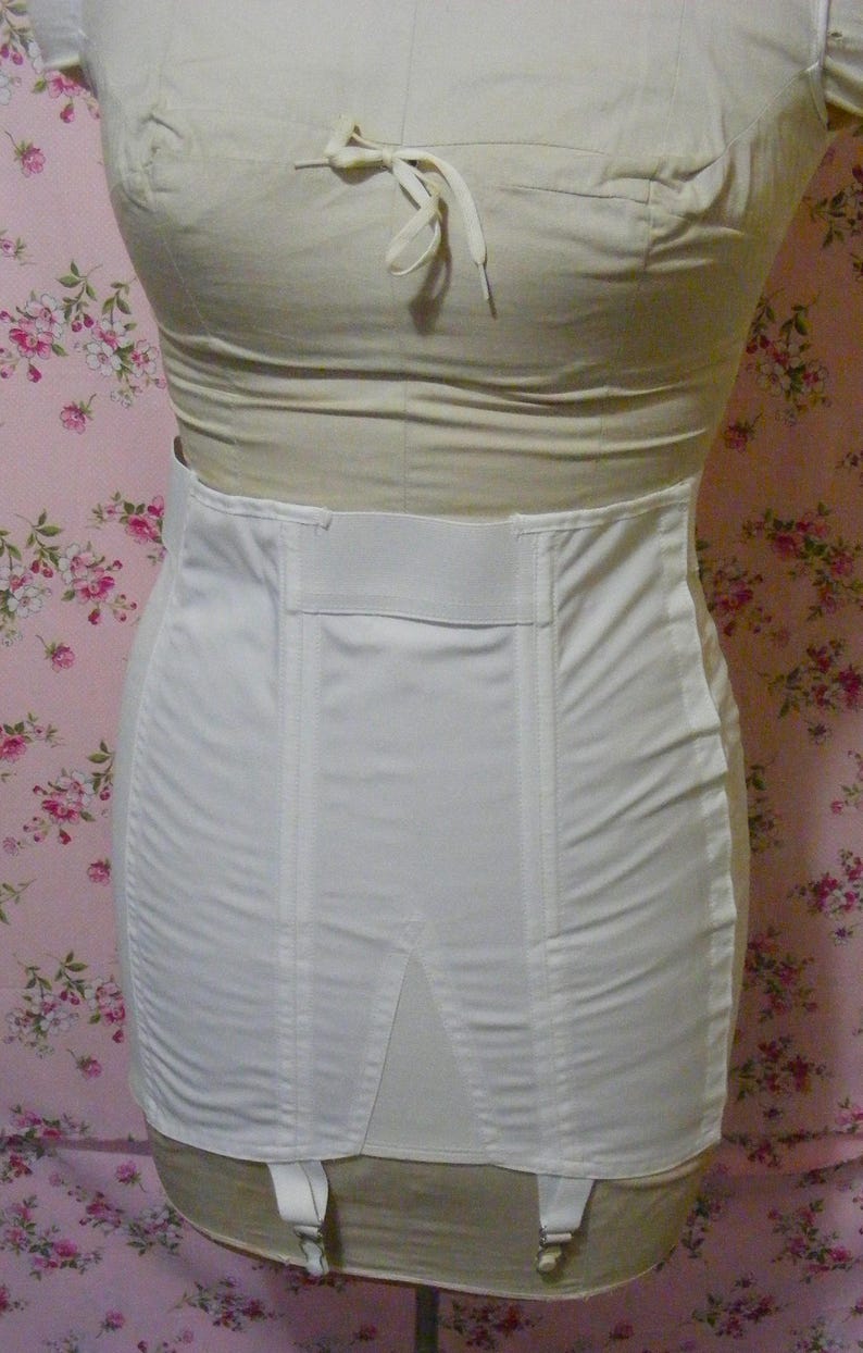 80s Corset Girdle Sz 30: Vintage Lumbar Support With Garters - Etsy UK
