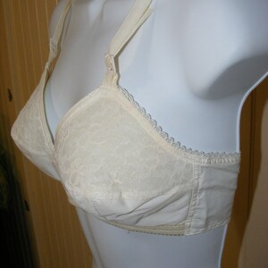 70s Bra 36B #446 Half Lace Fiberfill Cups Poly /cotton Vintage Lingerie ...