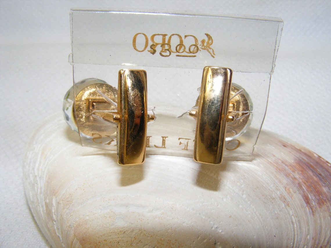 1970s Coro Cufflinks Faceted Crystal Balls Deadstock Vintage - Etsy