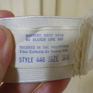 70s Bra 36B #446 Half Lace Fiberfill Cups Poly /cotton Vintage Lingerie ...