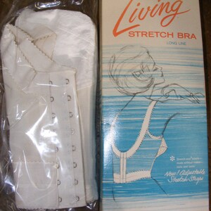 60S Long Line Bra PLAYTEX 34A #259 Living Stretch Bra Deadstock in Box ...