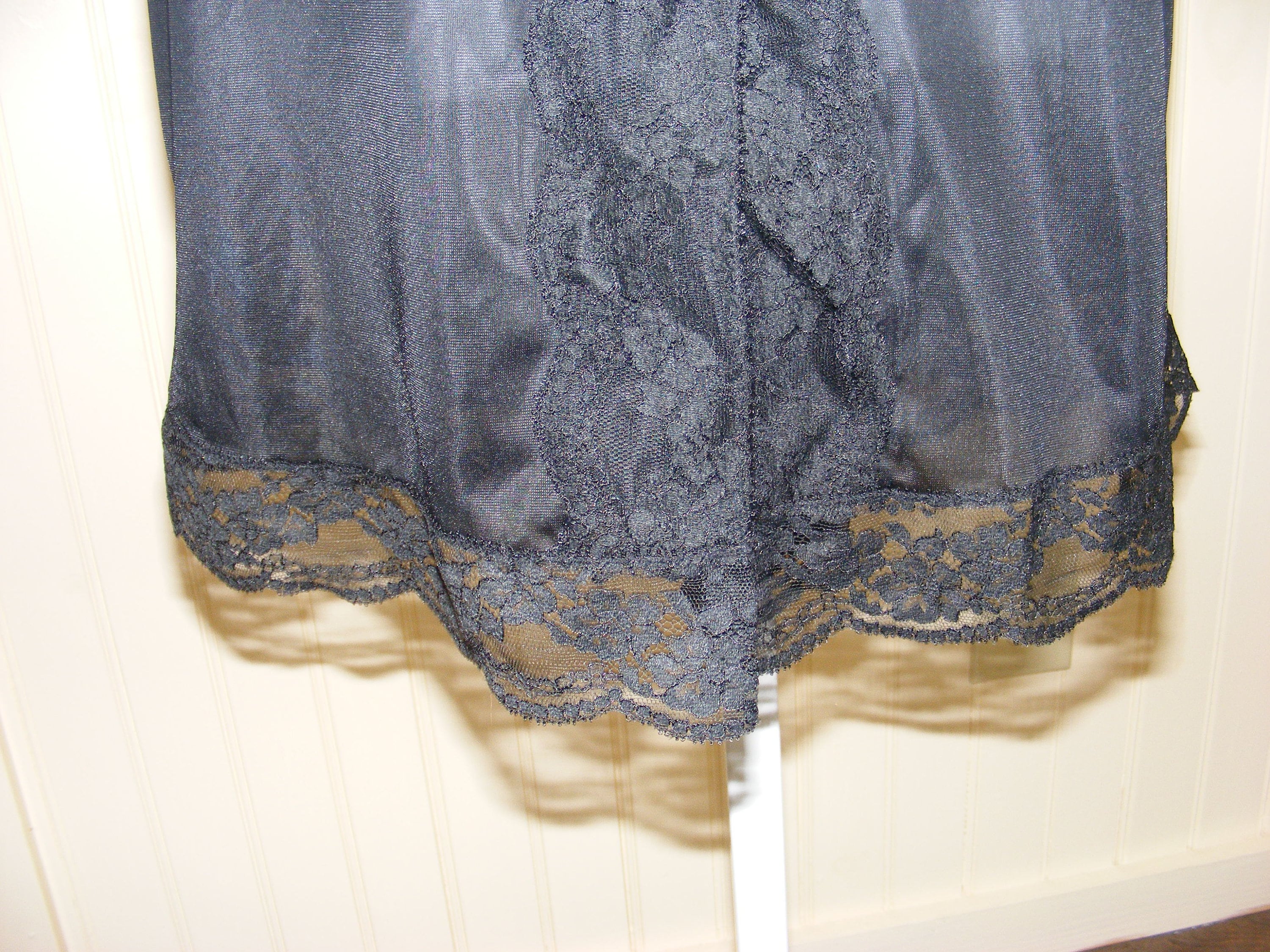 70s Half Slip Pants Pantie Slip Black Nylon Lacey Split Legs M - Etsy