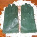 1980s Mens Green Leather Gloves Isotoner Sz 9 1/2 Lg 80s Mens Vintage ...