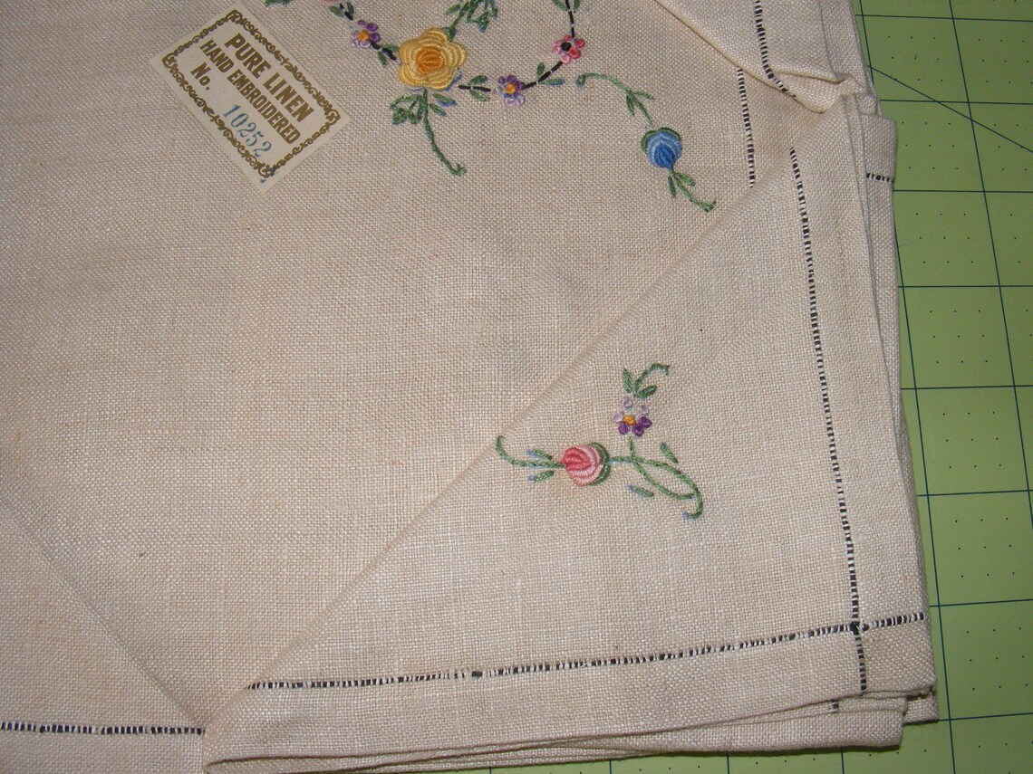 1920s 4 Pc Tablecloth and Napkins Vintage Bridge Set Deadstock - Etsy