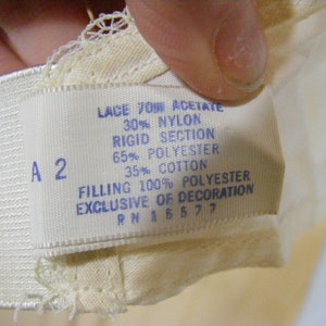 70s Bra 36B #446 Half Lace Fiberfill Cups Poly /cotton Vintage Lingerie ...