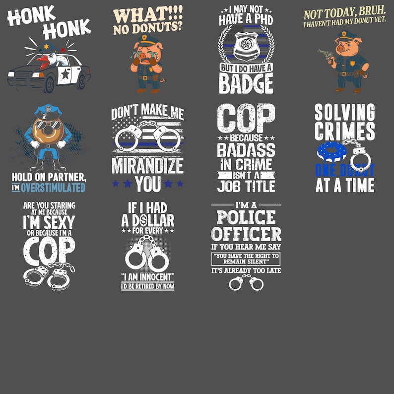 Cop Funny Quote PNG – Police Officer Humor Clipart, Sarcastic Law ...