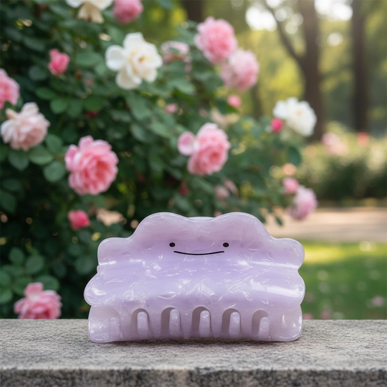 Pokopia Ditto Hair Claw Clip | Cellulose Acetate Hair Accessory | Gamer ...