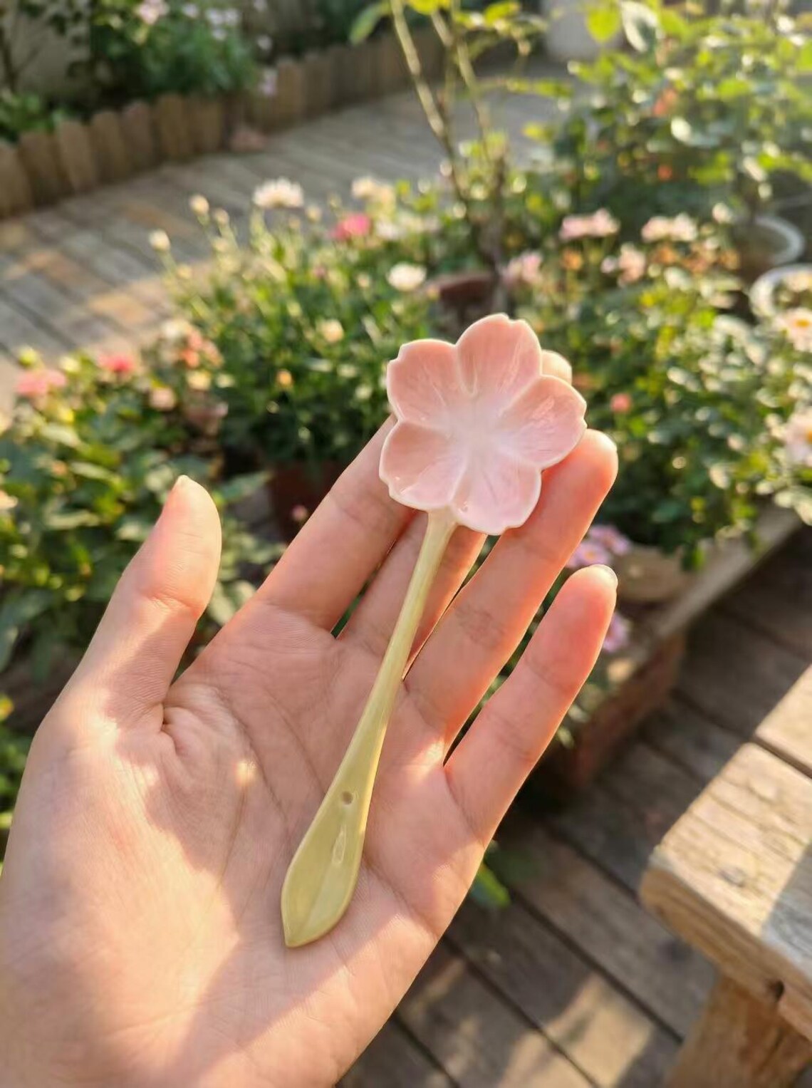 Handmade Flower Ceramic Spoon Set, Sakura, Sweet Pea & Tulip Spoons ...