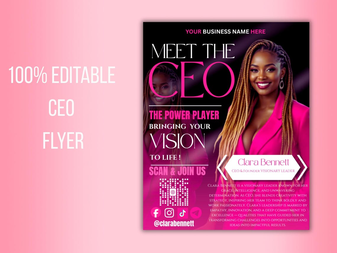 Meet the CEO Flyer, CEO Flyers, Woman CEO Flyer, Entrepreneur Flyer ...