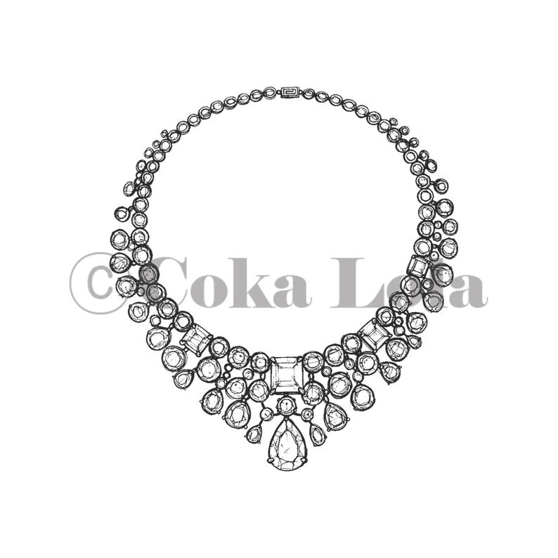 Statement Necklace Sketch Set | 5 Jewelry Design Templates | PNG & SVG ...