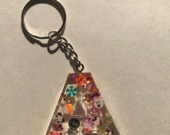 Epoxy Letter Keychain - Etsy