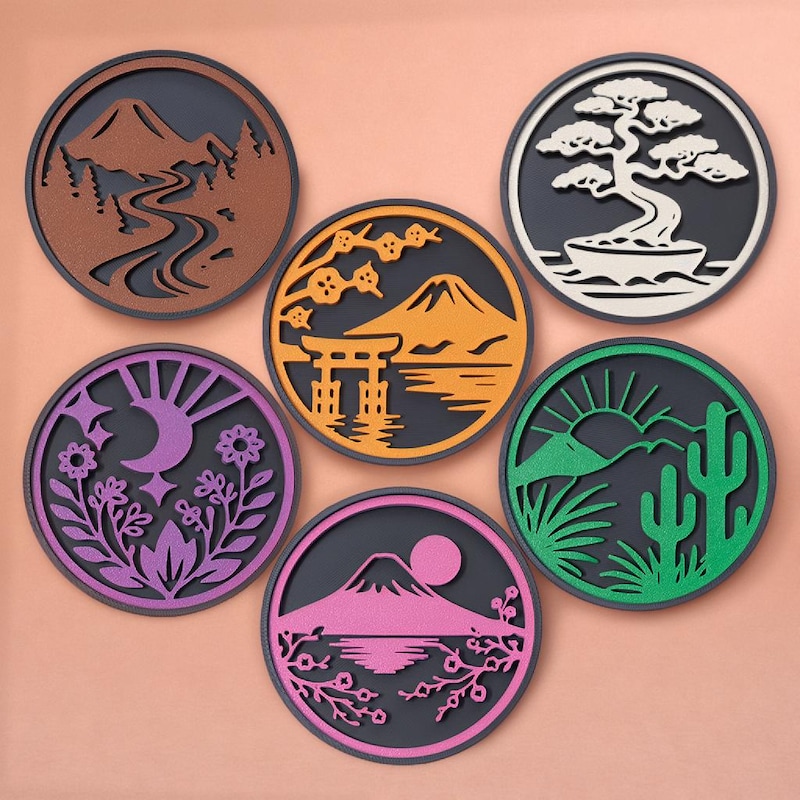 3d Printed Coasters - Etsy