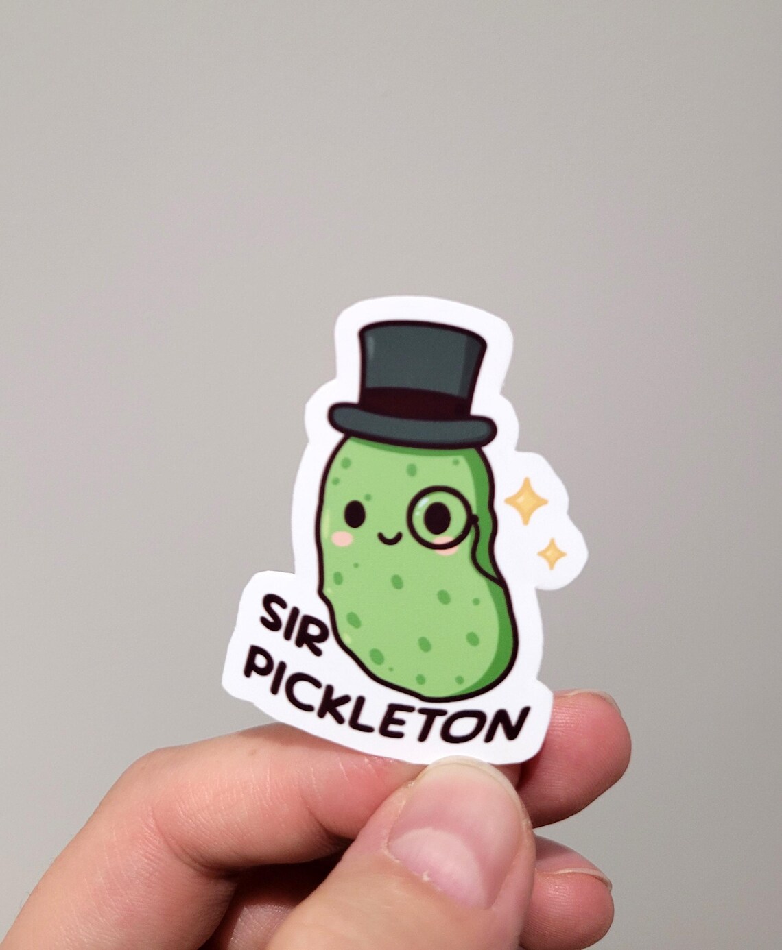Pickle Sticker Funny Gentleman • Waterproof, Glossy Vinyl - Etsy