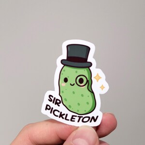 Pickle Sticker Funny Gentleman • Waterproof, Glossy Vinyl - Etsy