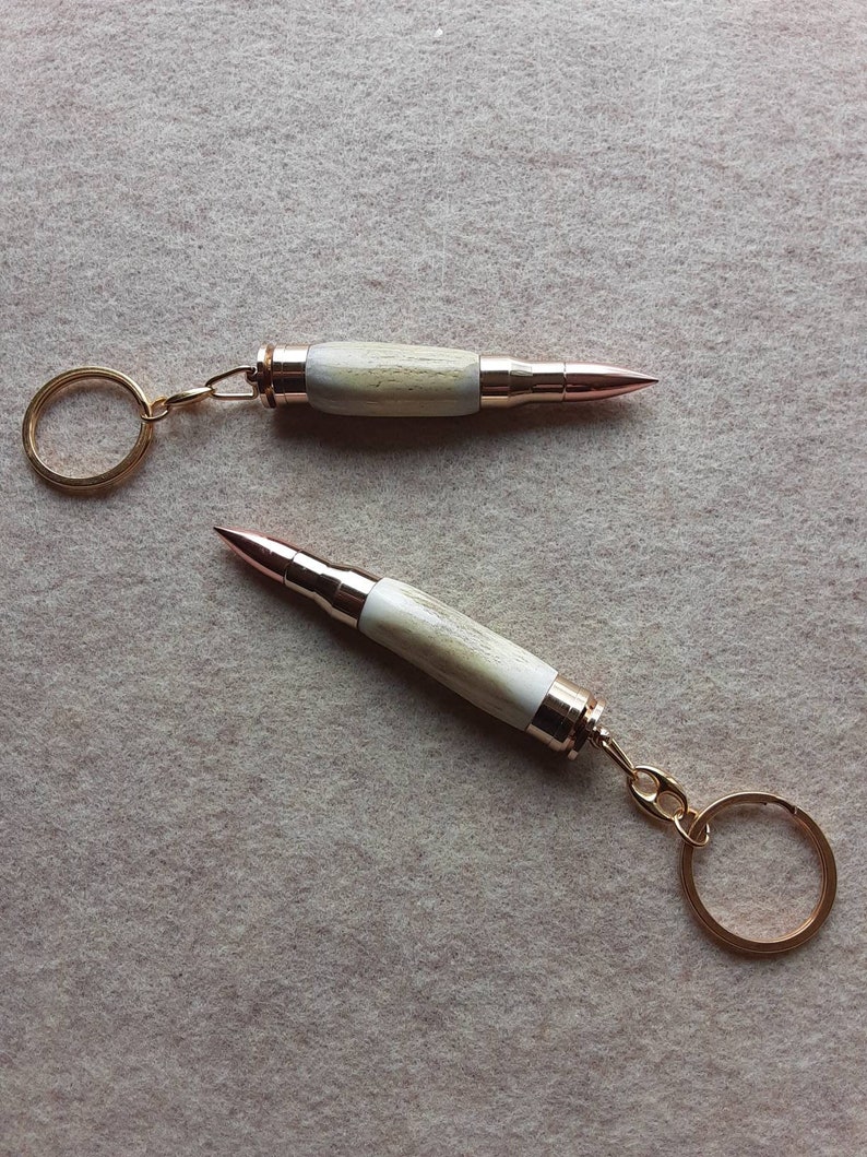 300 Winchester Magnum Bullet Keychain With Deer Antler | Etsy