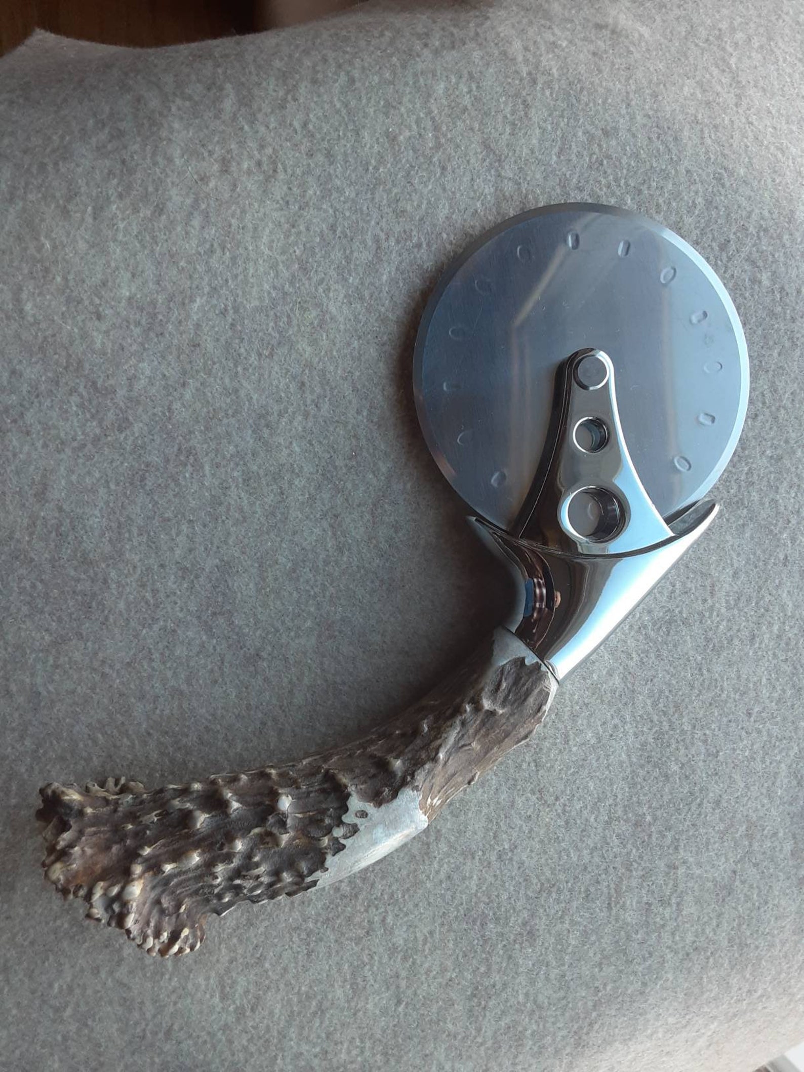 Pizza Cutter With Deer Antler Handle - Etsy