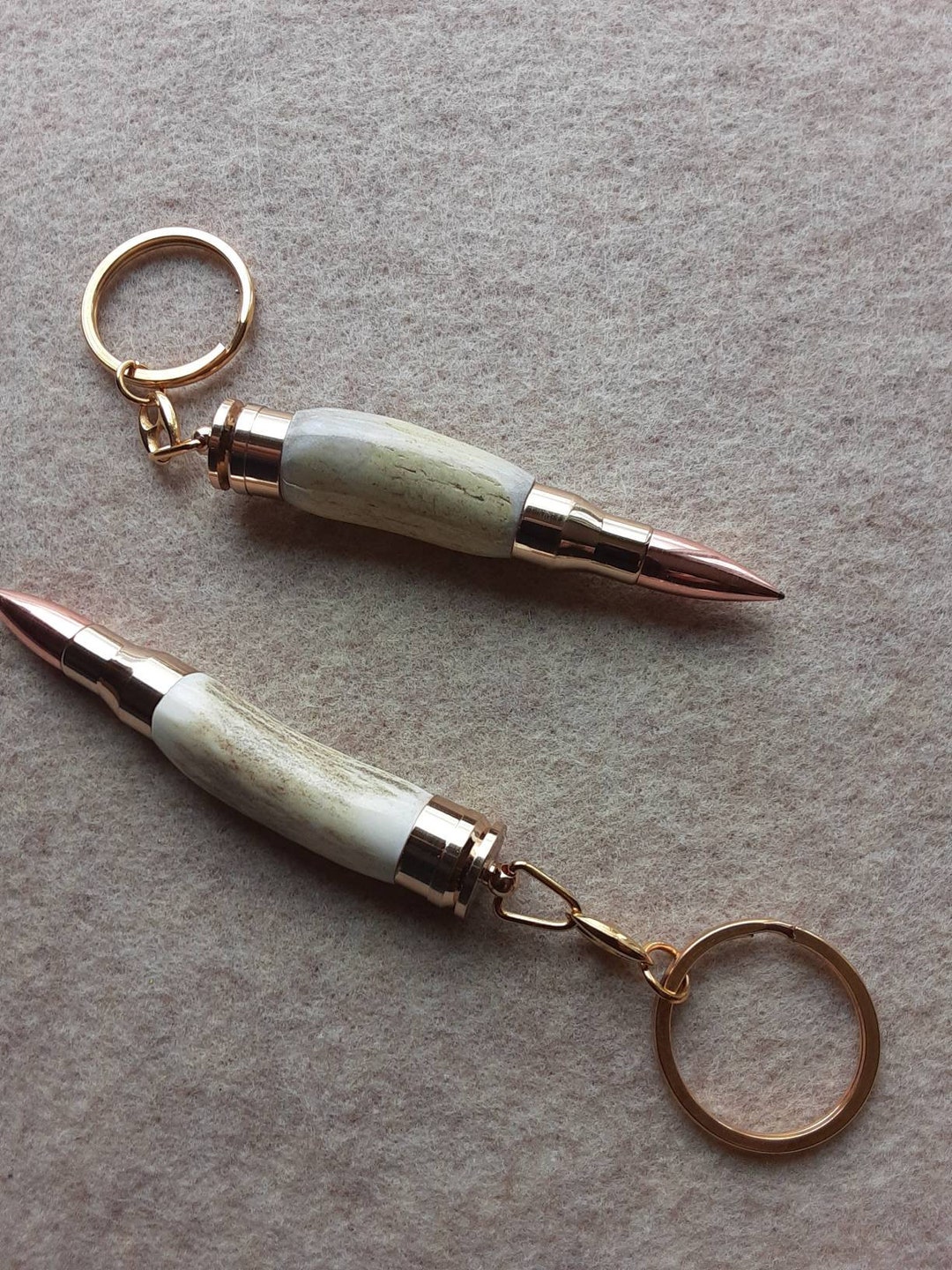 300 Winchester Magnum Bullet Keychain With Deer Antler - Etsy