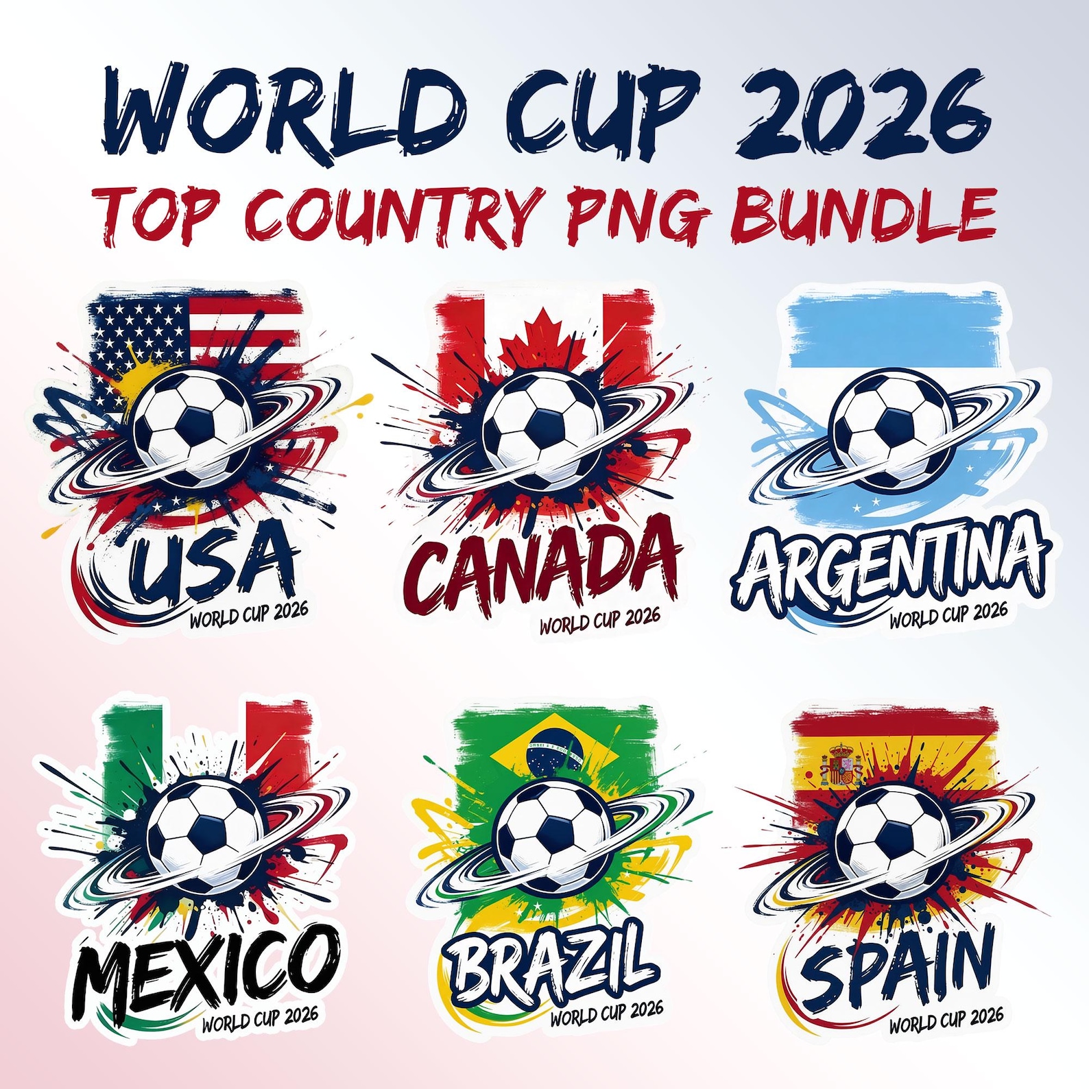 World Cup 2026 Countries PNG Bundle, Football Nations Clipart ...