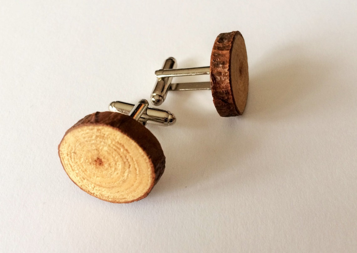 WOOD CUFFLINKS / Real Wood Branch Cufflinks / Rustic Wood | Etsy